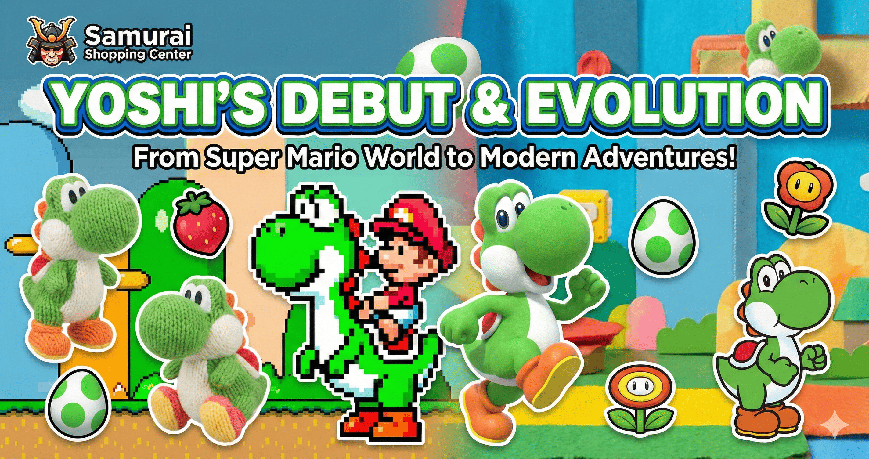 The History of Yoshi's Appearance and Evolution | From Mario World to ...